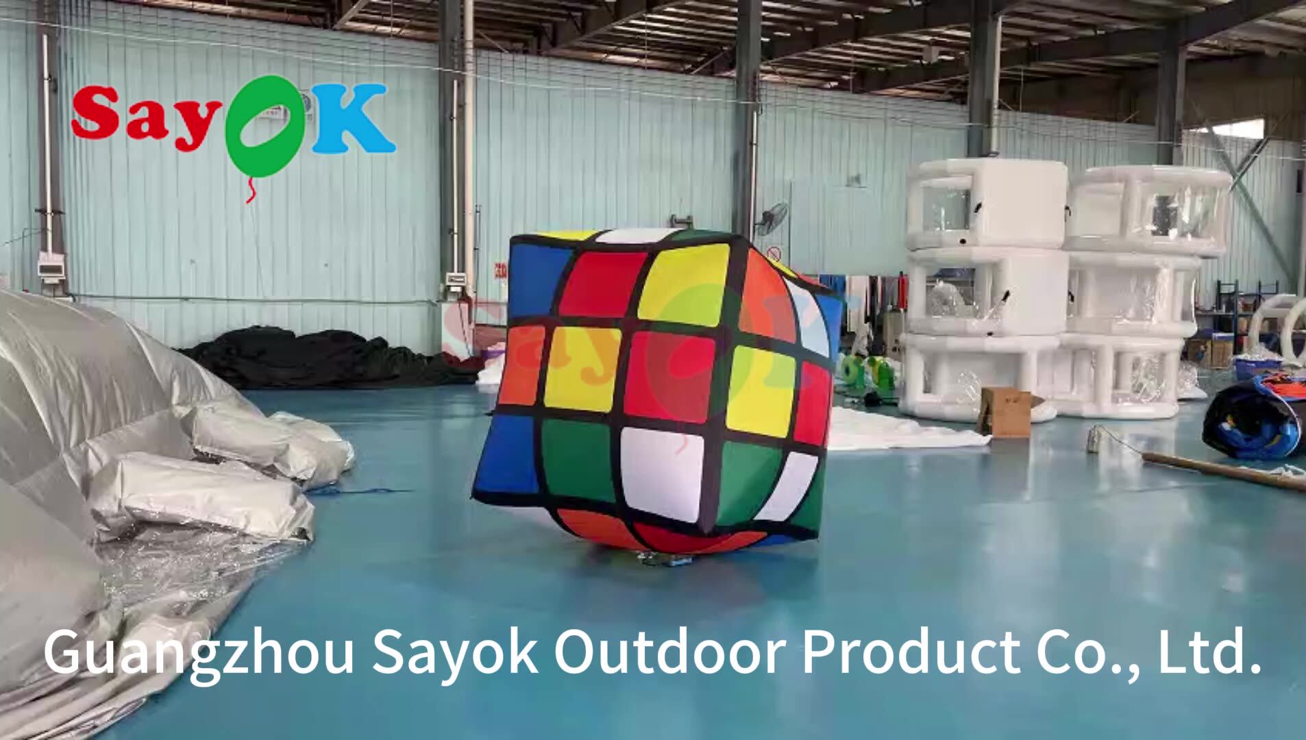 Giant Custom Inflatable Rubik's Cube Model Inflatable Led Light Rubik ...