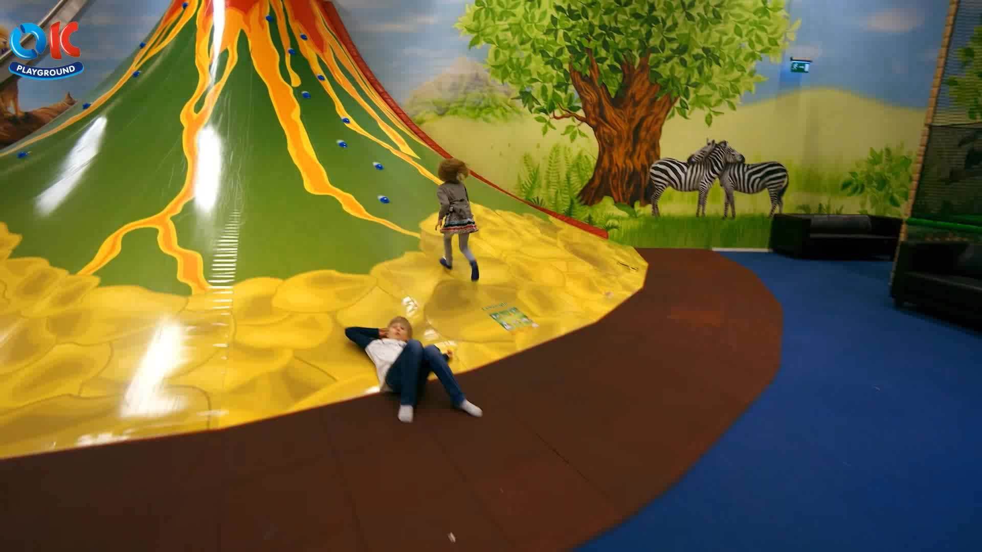 Ok Playground Lava Volcano Equipment Soft Kids Slide Indoor Playground ...