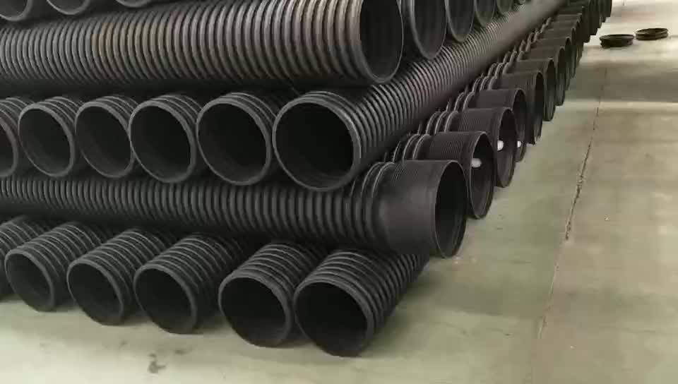 Hdpe Pipe 500mm,Hdpe Corrugated Large Plastic Pipe For Drainage - Buy ...