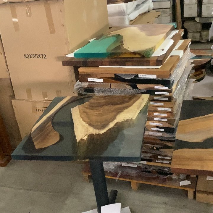 Live Edge Resin Inlay Top Epoxy Inlay Table Epoxy Resin Wood Table ...