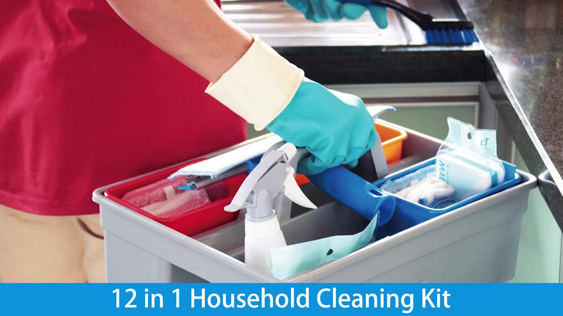 Custom Professional 12 In 1 Cleaning Kit Color Coding System Home And ...