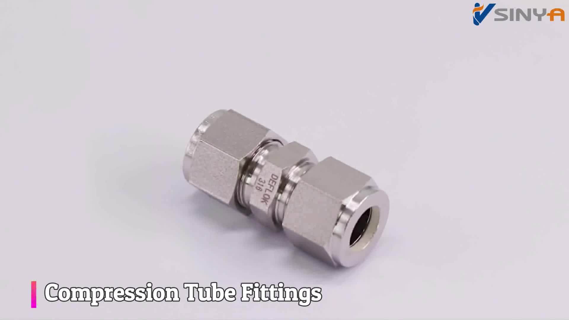 Instrumentation Tubing Union Fitting Tube Tube Union ขนาด1/4 "x 1/4 ...