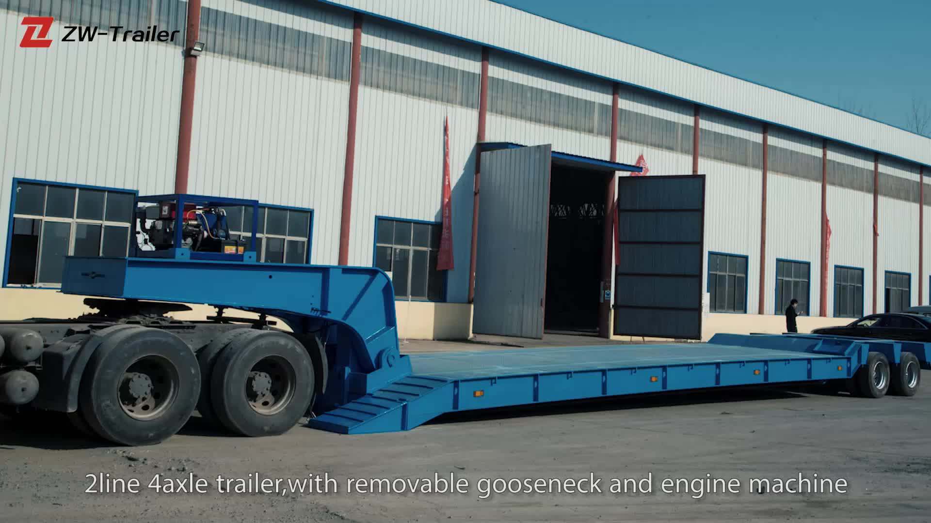 3 Line 6 Axles Extendable Excavator Transport Front Loading Detachable ...