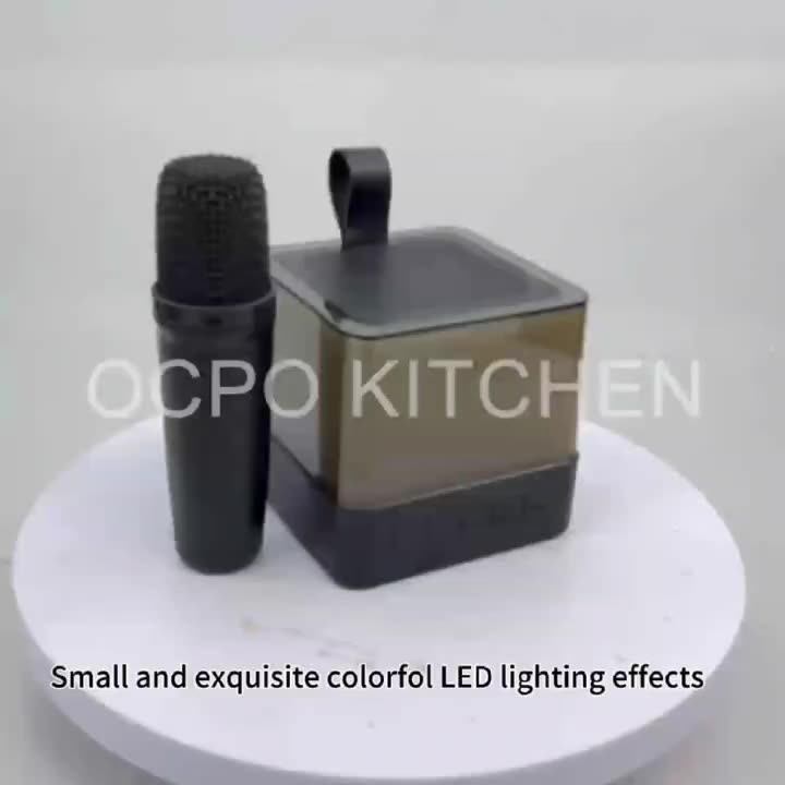 Mini Portable Flashing Rgb Light Party Home Portable Karoke Mic Set ...