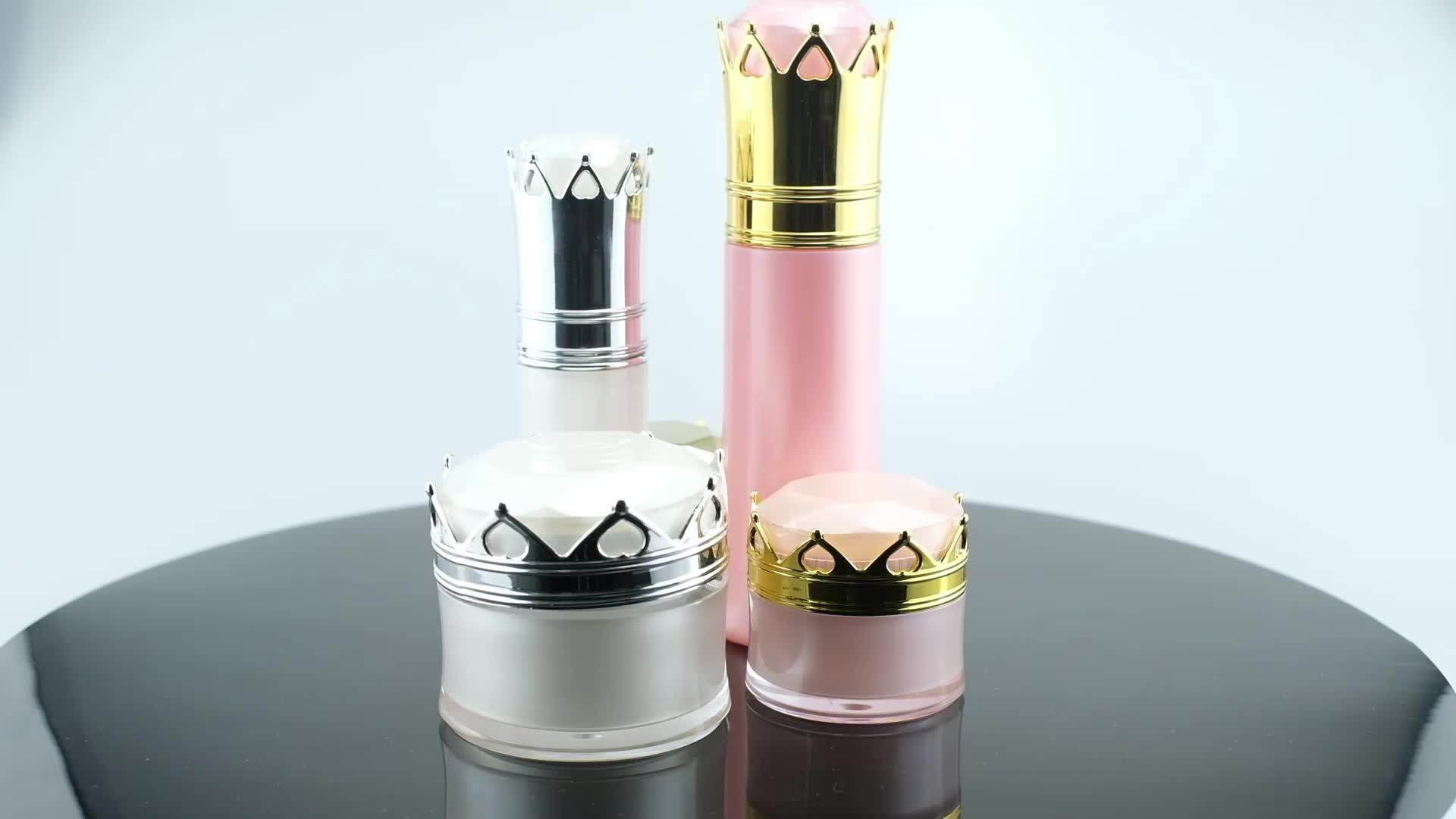 Customized Color Acrylic Cream Cosmetic Packaging And Luxury Jar 15/60 ...