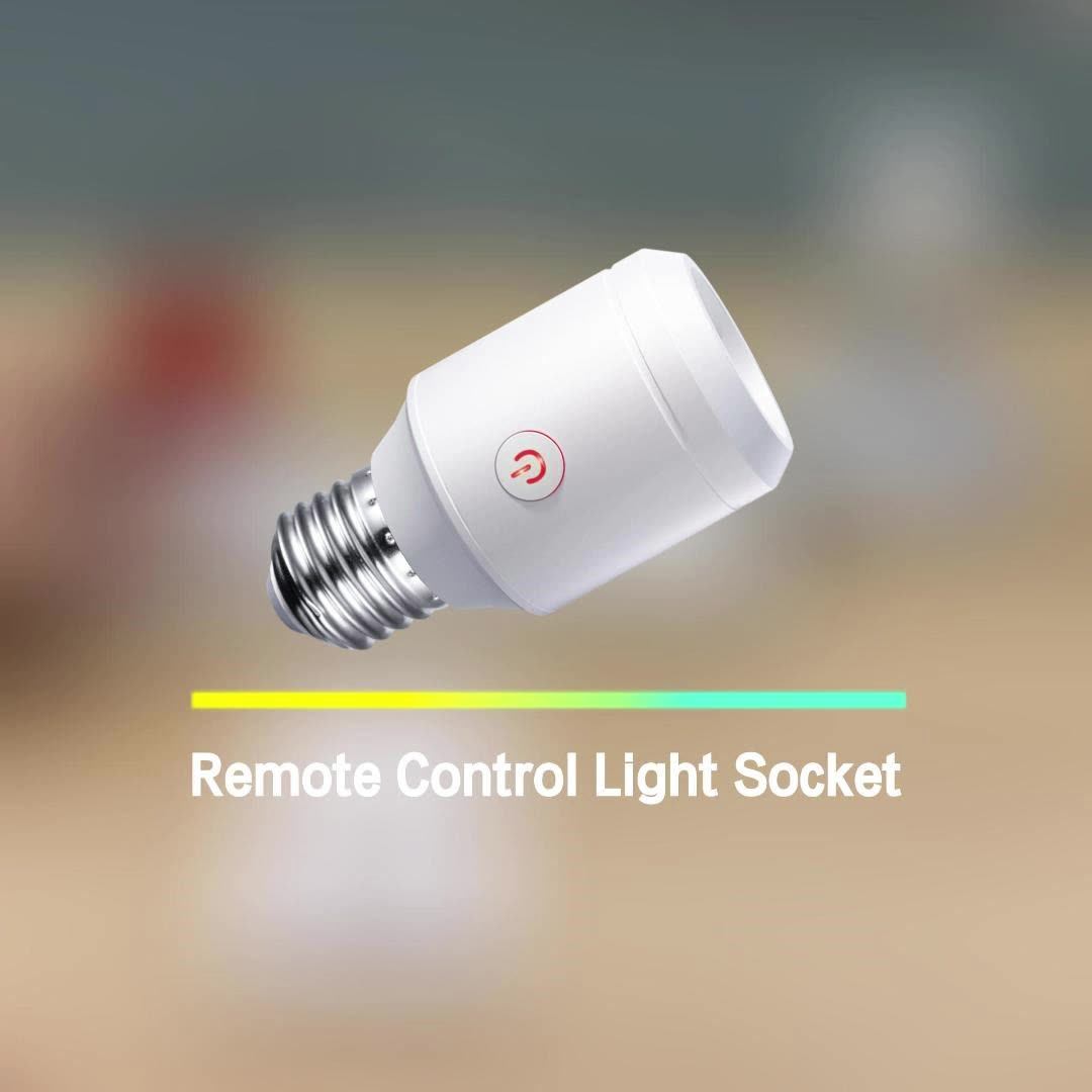 Remote Control Light Socket Wall Mount Switch E26 E27 Lamp Socket ...