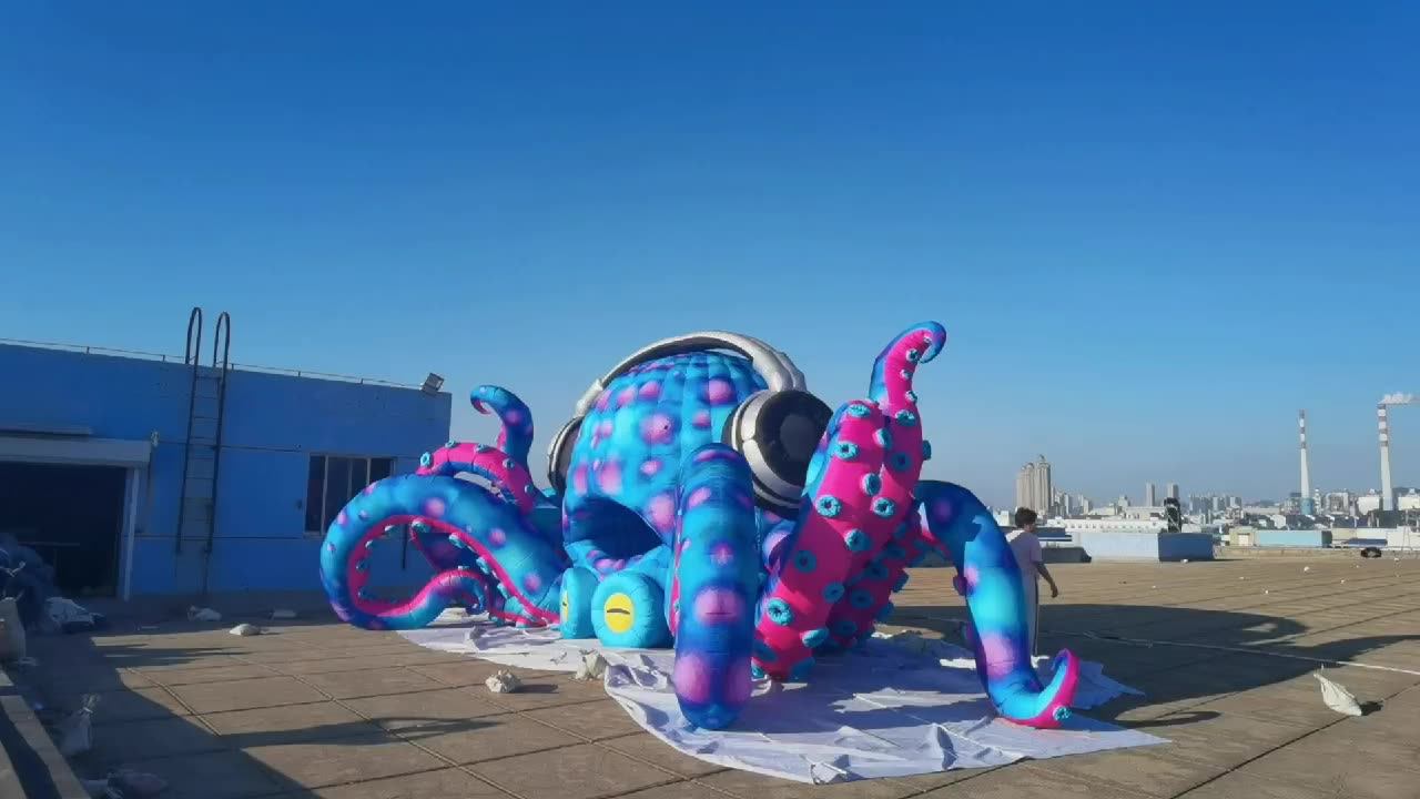 Customizable Giant Inflatable Octopus Stage For Exhibition Display ...
