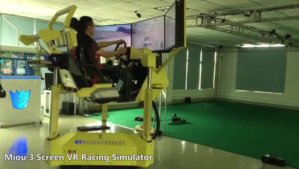 360 Degree Rotating Dynamic 3 Screen 9d Vr Racing Simulator With 3dof ...