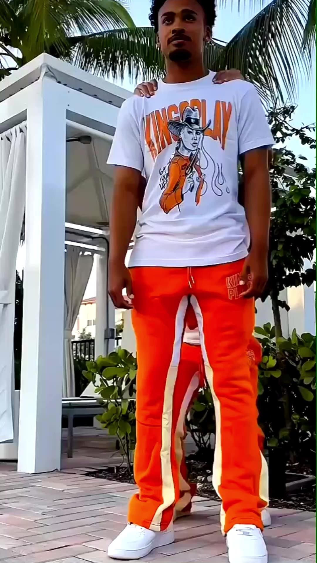 Embroidered Flarepants Set Sports Casual Fitted Fleece Plain Tracksuit ...