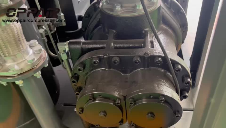 Stationary Double Stage Compression Screw Air Compressor For Blowers ...