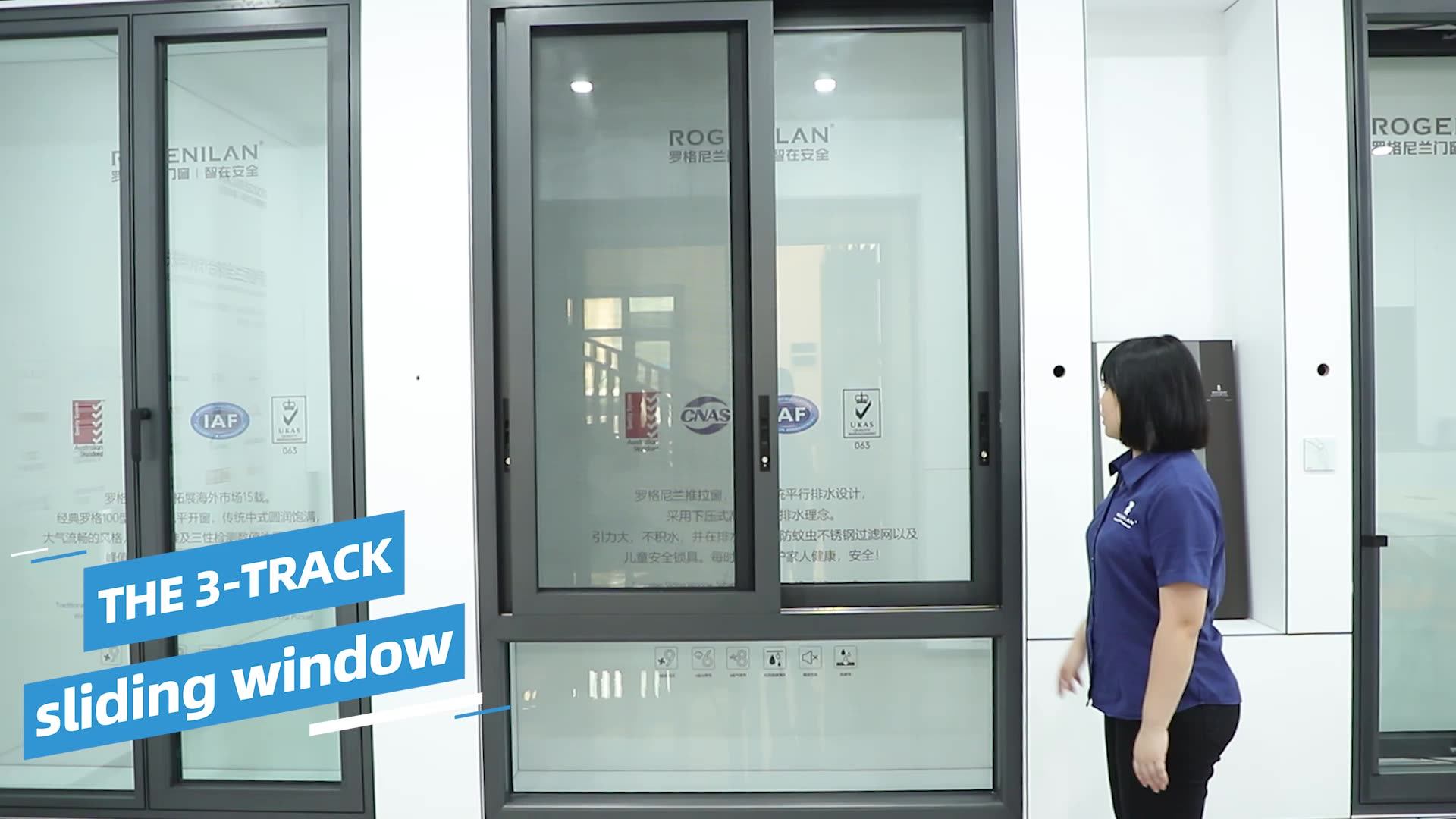 Waterproof Residential Window Double Tempered Glass Thermal Break ...