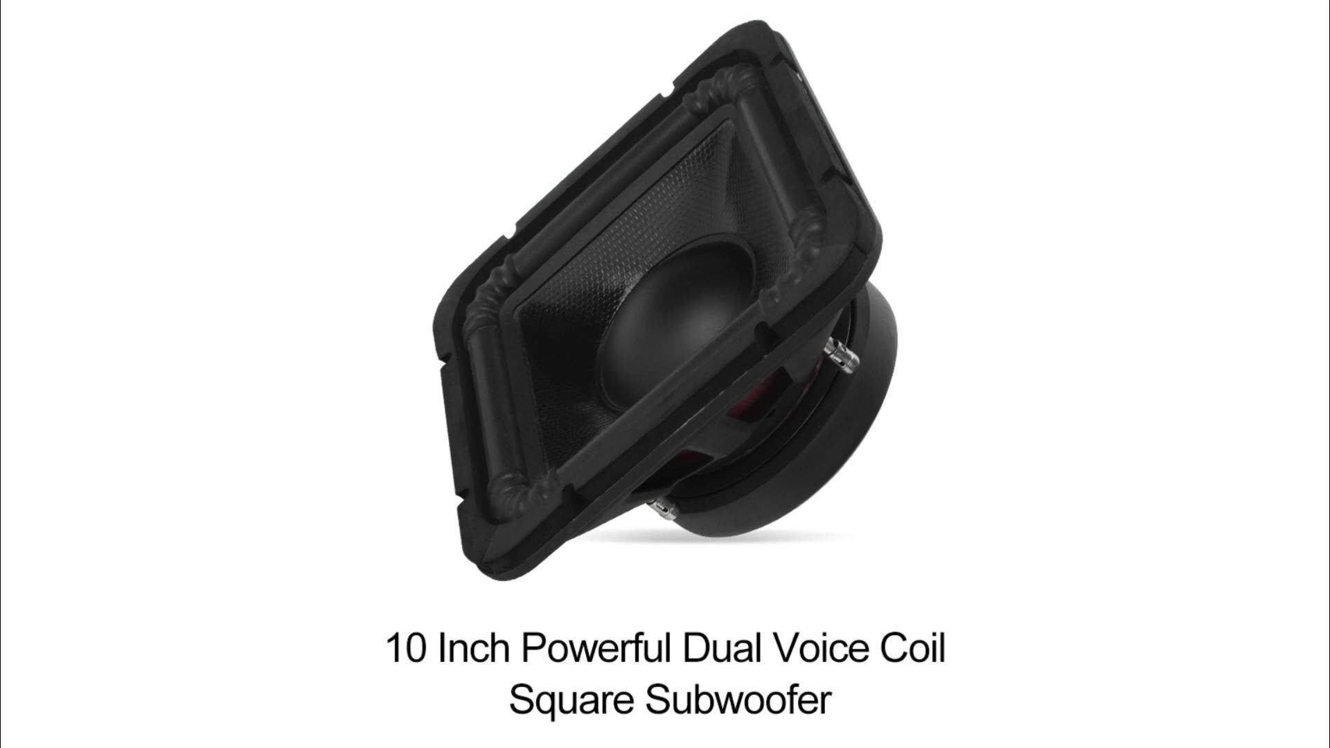 Subwoofers 10inch Dual Voice Coil Square Subwoofer Speaker 170mm Magnet ...