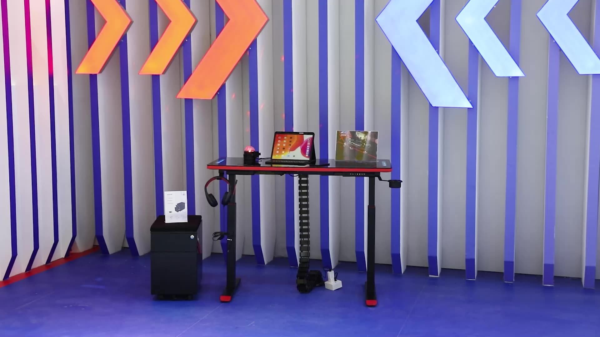 Rgb Light Office Table Standing Desk Computer Accessories Computer Desk ...