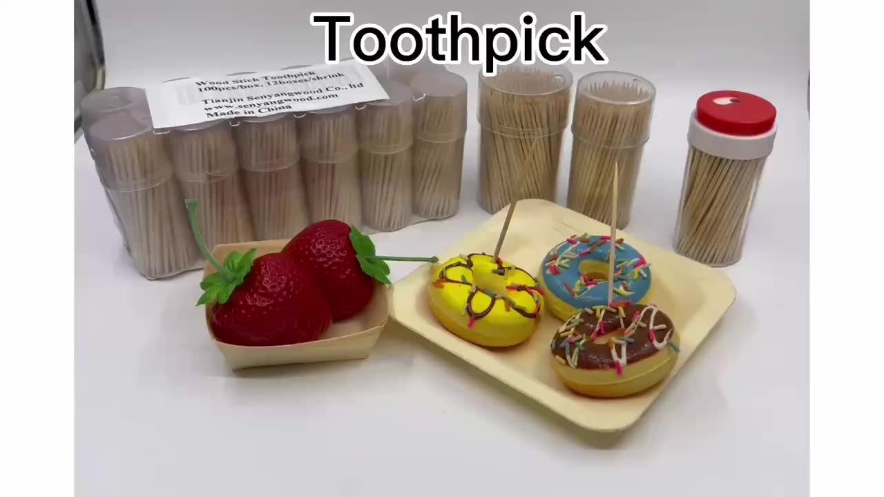 Wooden Toothpicks Light Wood - Sturdy Smooth Bamboo Tooth Picks For ...