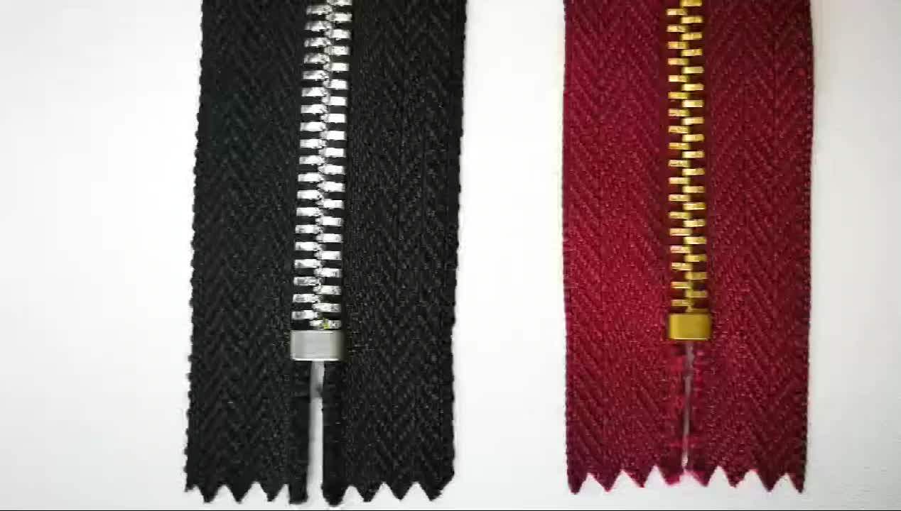 3# Close End High Quality Matt Silver Zipper Manufacture Metal Zipper ...