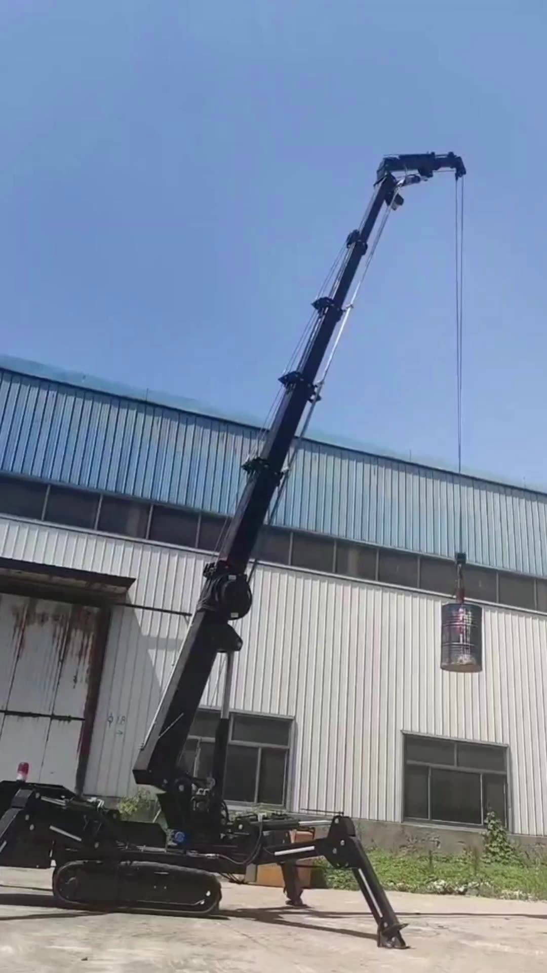 Shandong Spider Crane 1 Ton 3 Ton 5 8 Spider Crawler Crane Long Knuckle ...