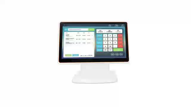 Dual Screen All In One 15.6inch Touch Screen Pos Printer Desktop Pos ...