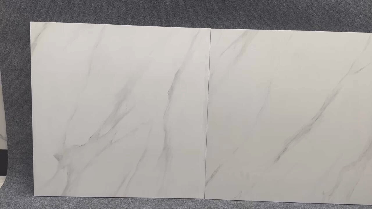 Carrara White Marble Tile 60x60 Cm Modern Ceramic Sol Glossy Interior ...