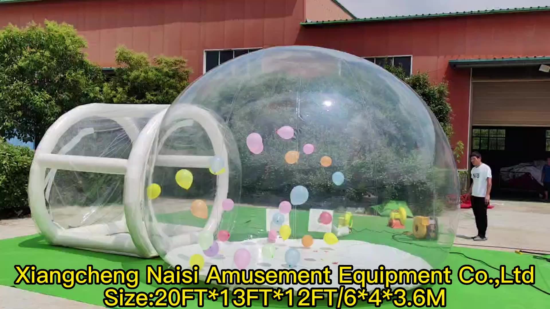 Kids Balloons Fun House Clear Inflatable Crystal Igloo Dome Bubble Tent ...