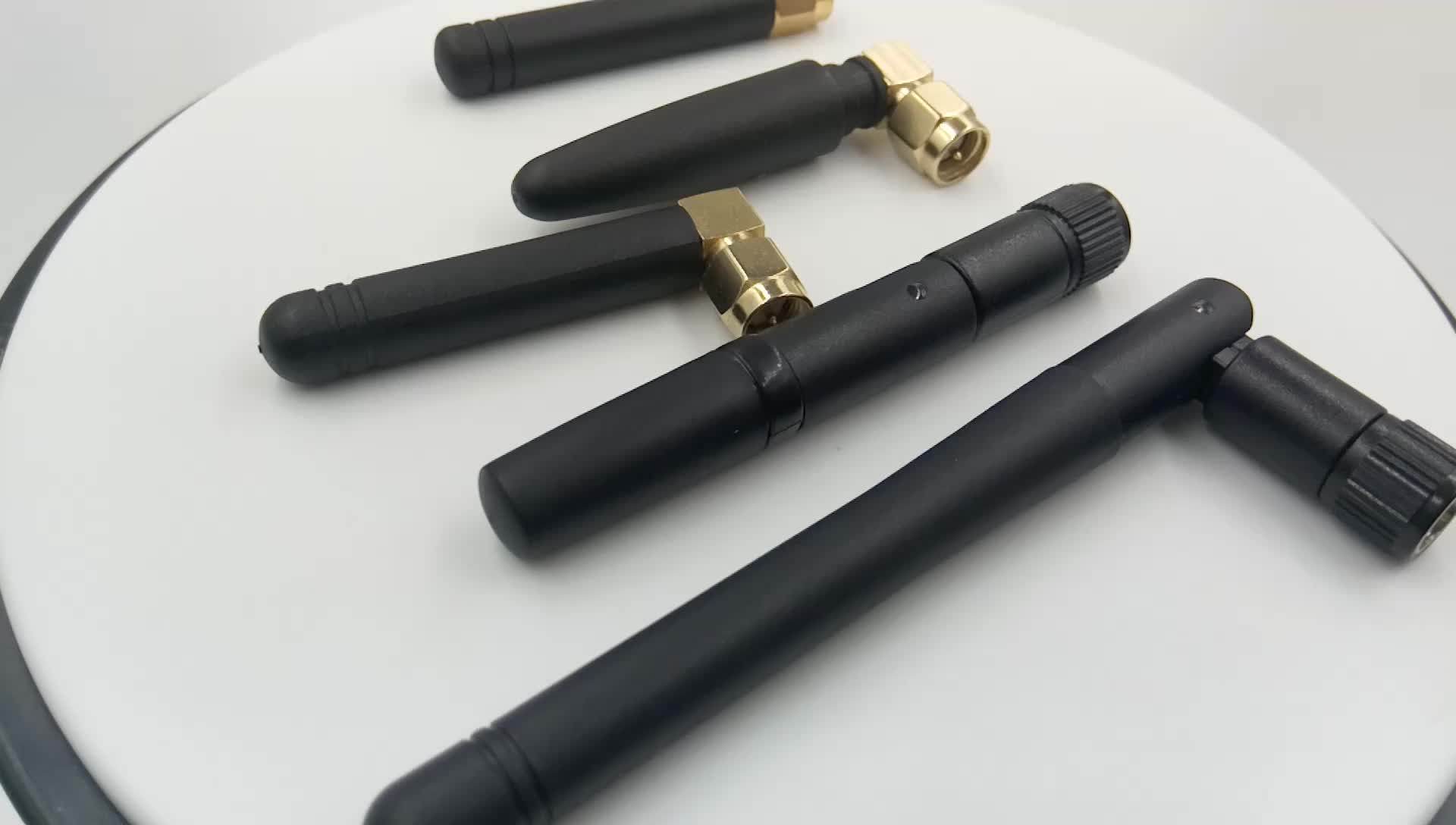 Rp Sma 3dbi Antenna Omni Directional Flexible Rubber Antenna Quan-band ...