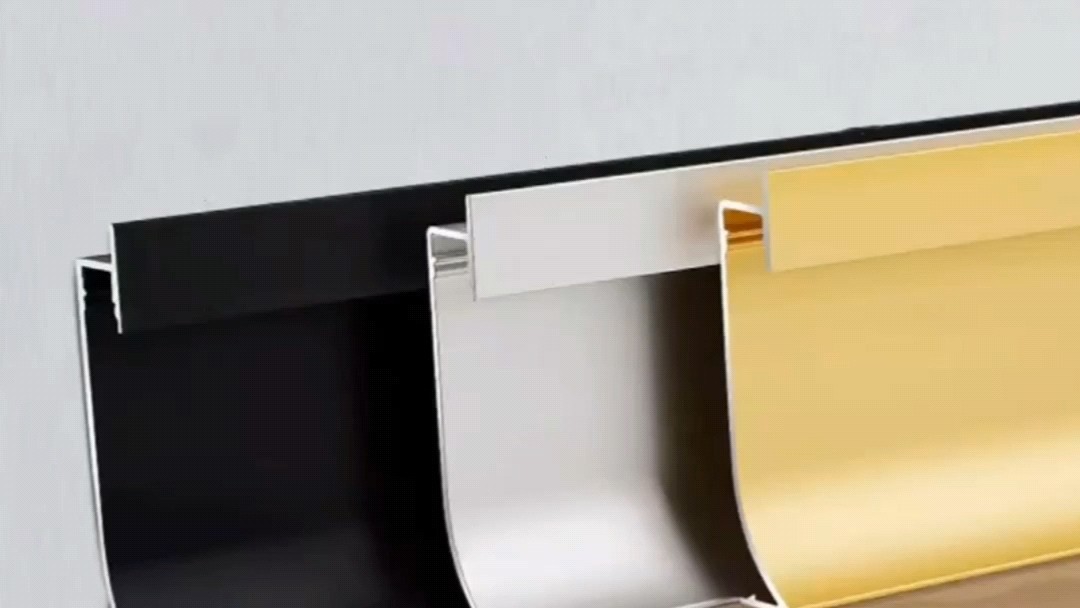 Recessed Skirting Line Aluminium Led Profile Black Corner Bar Light ...