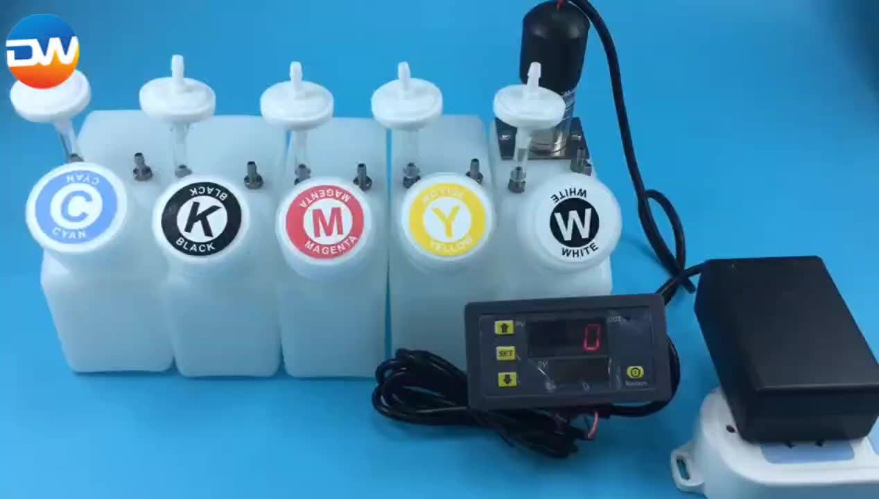 White Ink Ciss System Motor Cmyk Color White Tank L1800 Printhead L805 ...