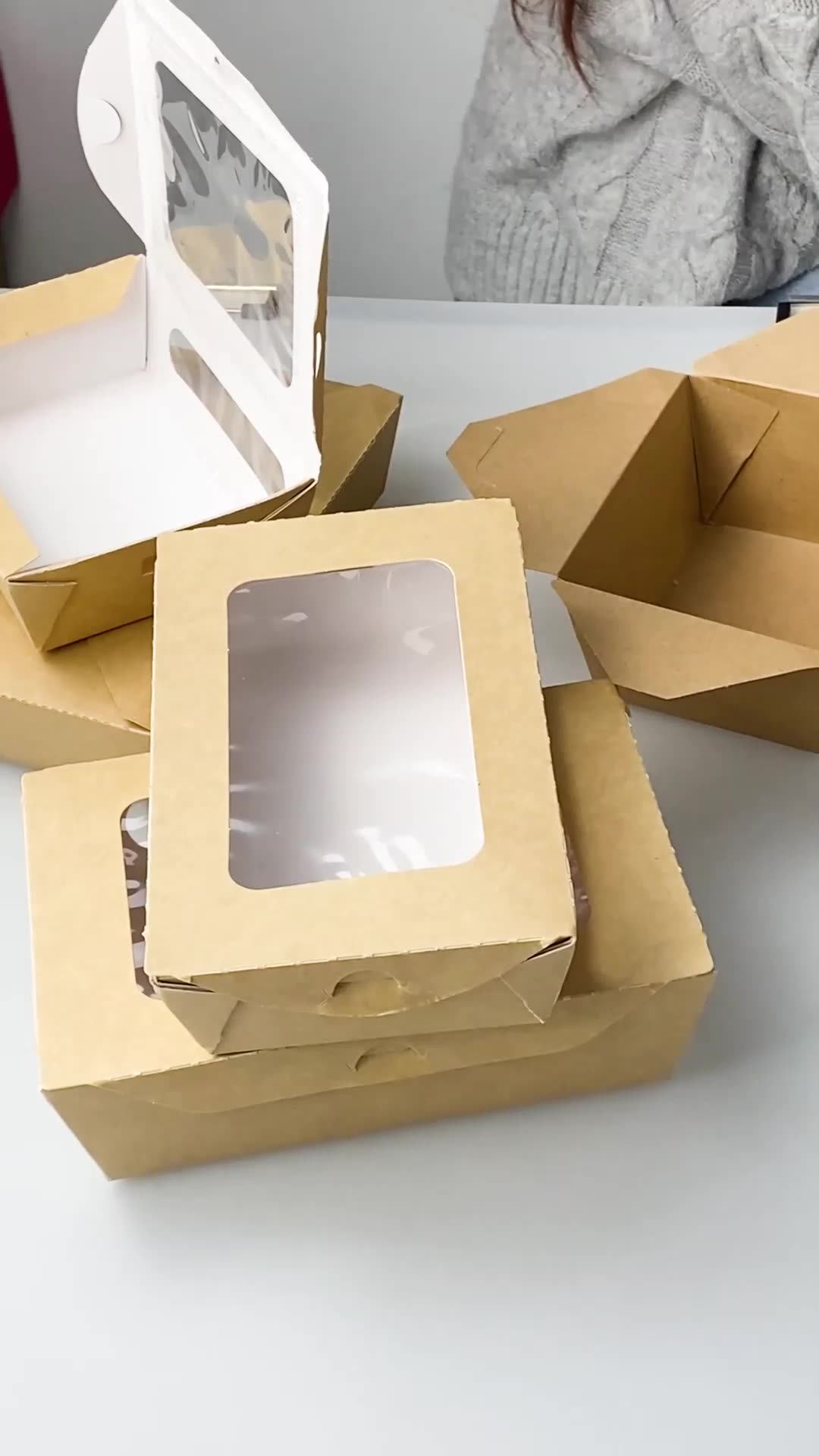 Custom Bread Sandwich Box Food Grade Kraft White Paper Fast Food Snake ...