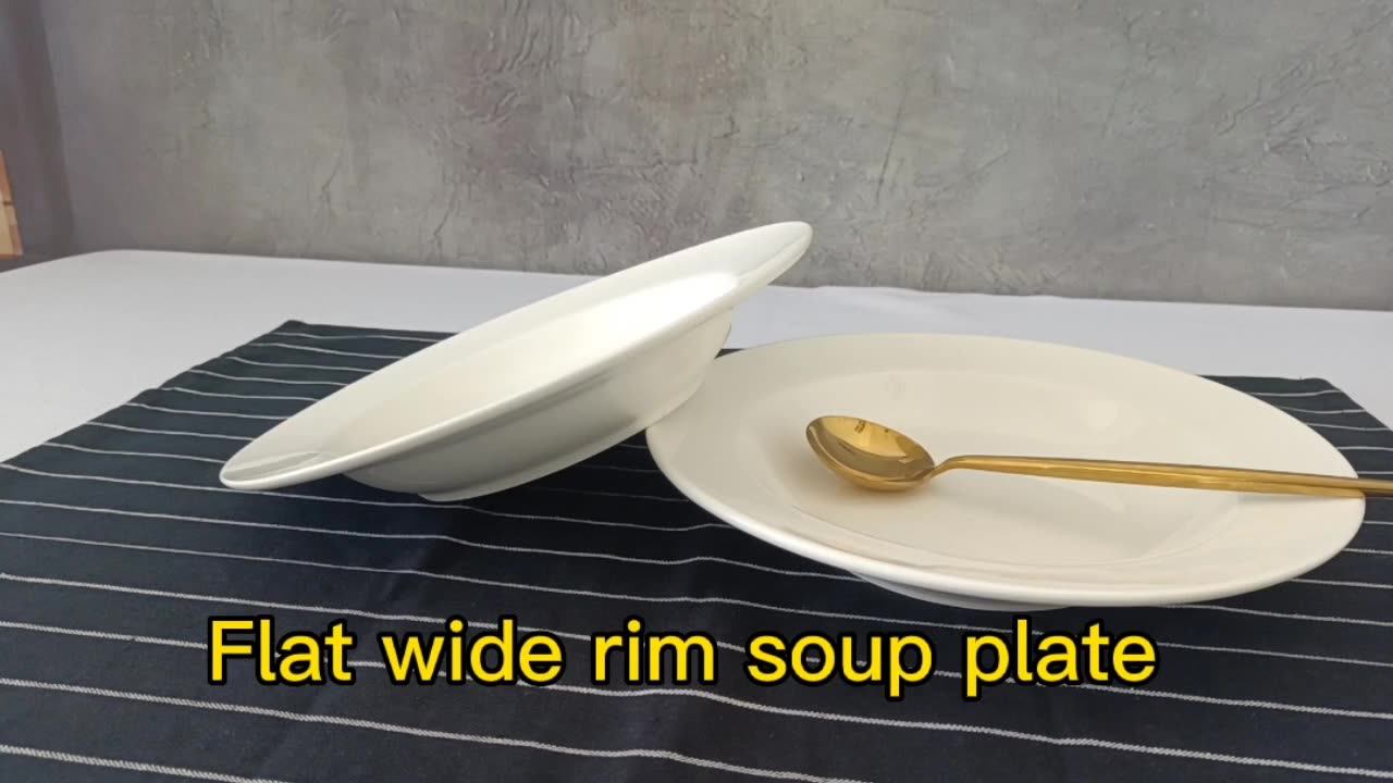 China Plain White Ceramic Plates Porcelain Kitchen Utensils Round White ...