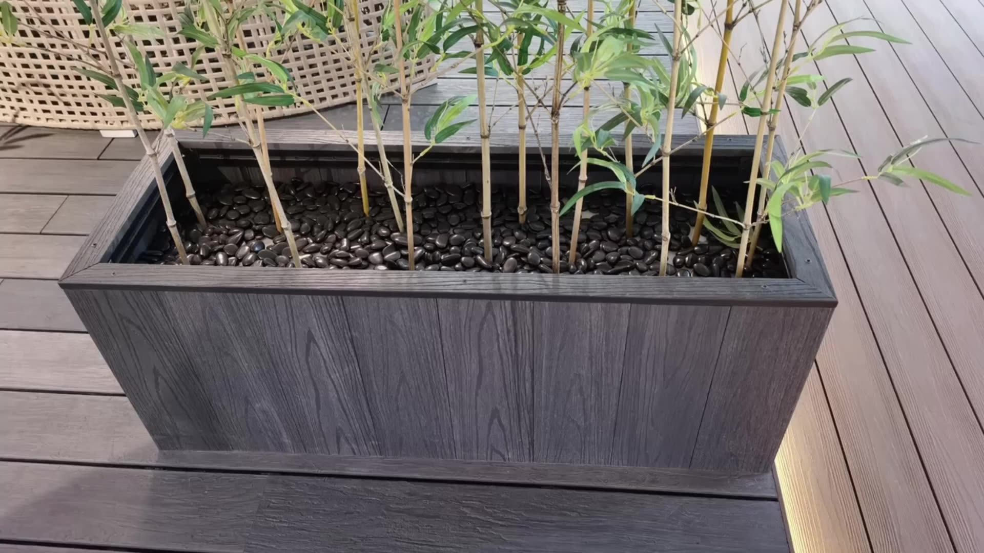 Outdoor Indoor Patio Flower Pot Garden Wood Plant Stand Wpc Composite ...