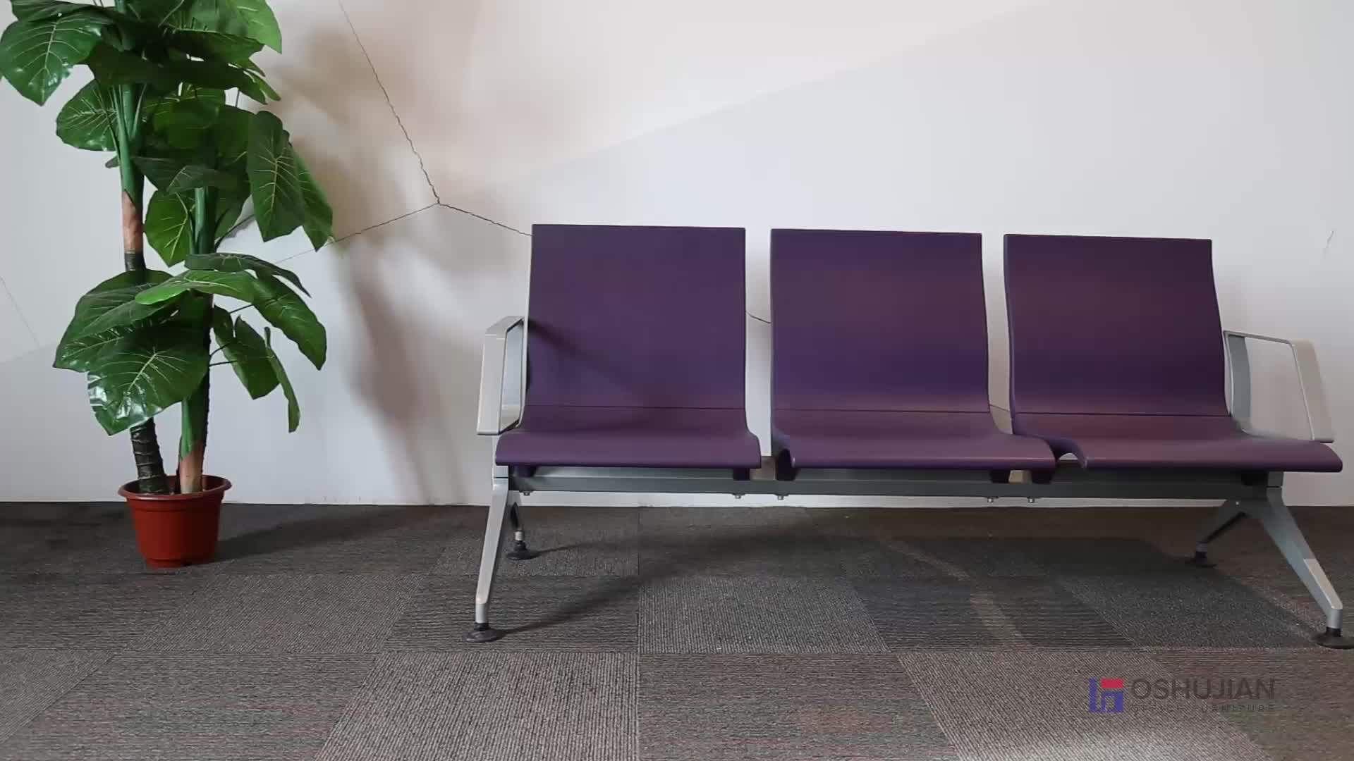 Customer Waiting Bench Pu Aluminum Airport Seating Hospital Clinic ...