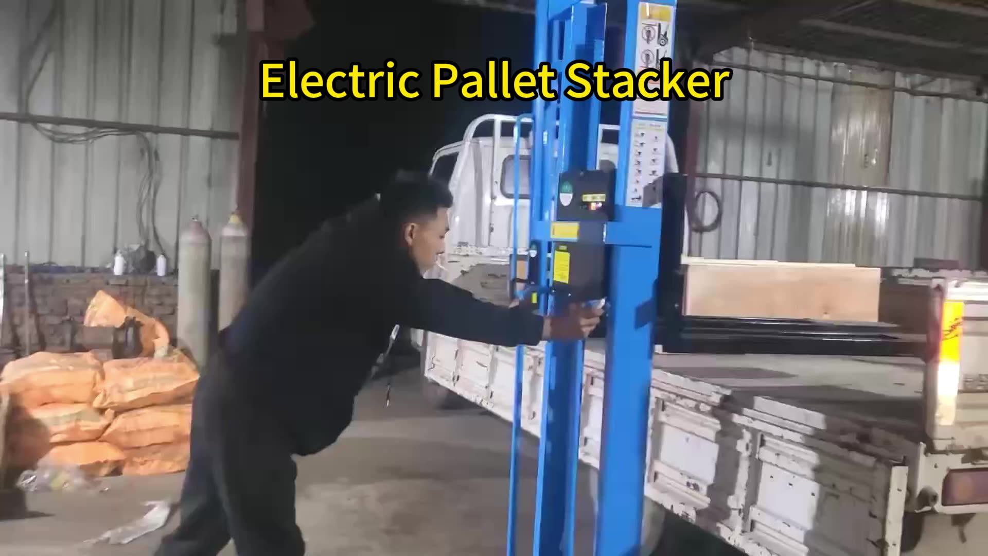 Popular Small Hand Pallet Stacker Hydraulic Pushed Remote Control ...