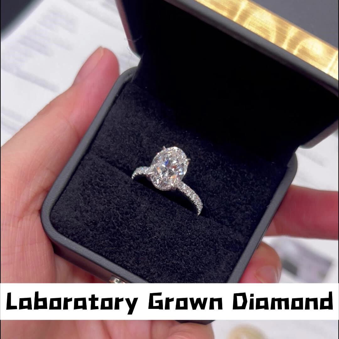 Custom Engagement 14k Solid Gold Lab Diamond Ring Igi Certified Cvd Lab ...