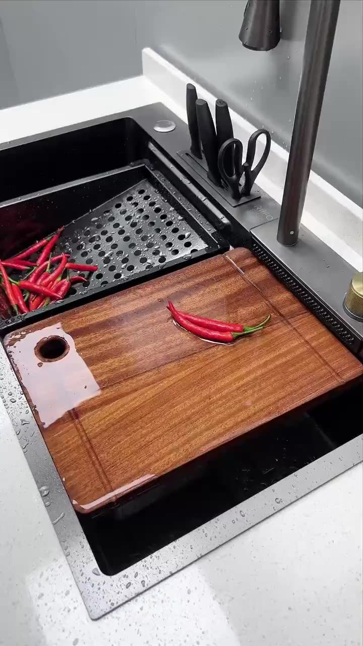 30 Inch Kitchen Flying Rain Waterfall Nano Large Single Slot 304 ...