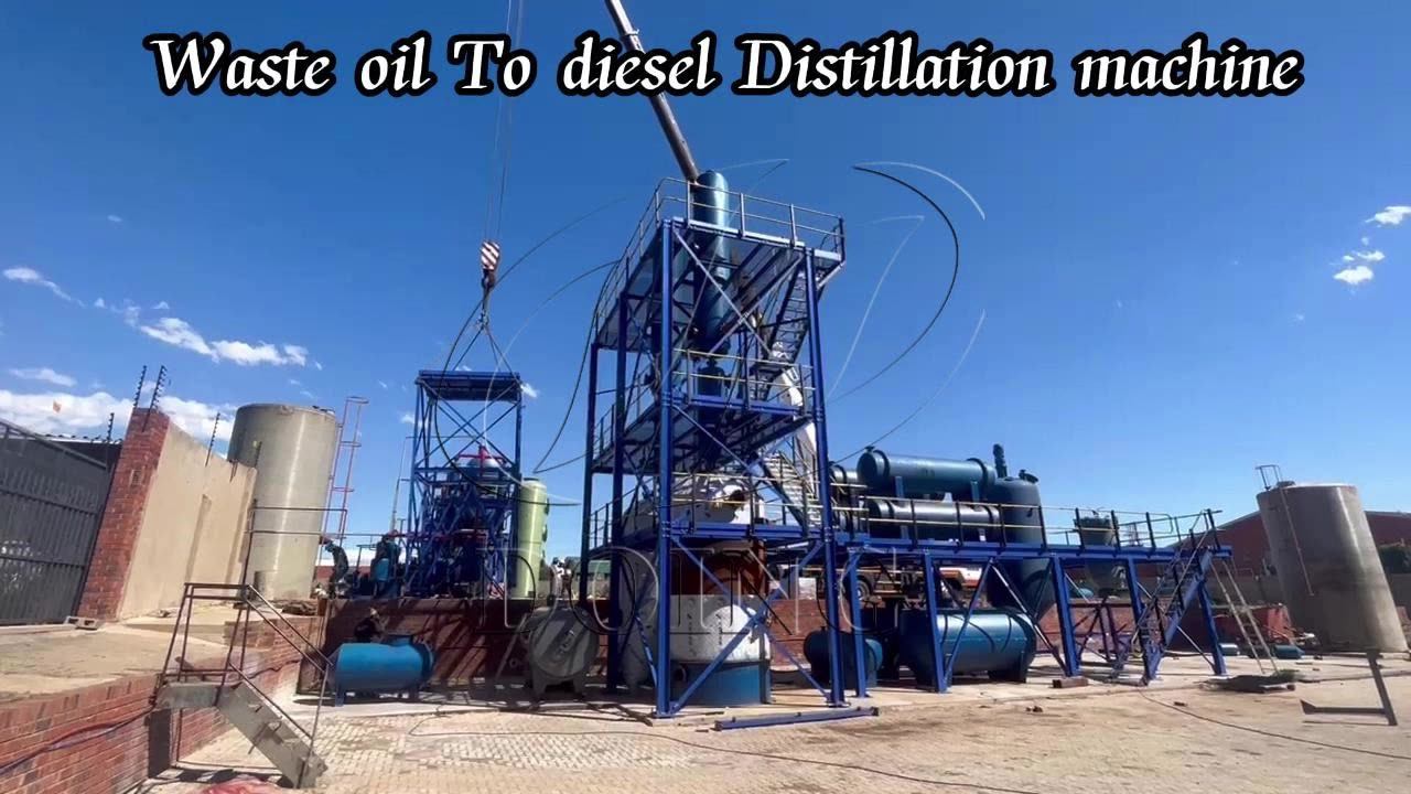 Site Installation Guidance Waste Engine Motor Oil Distillation Machine ...