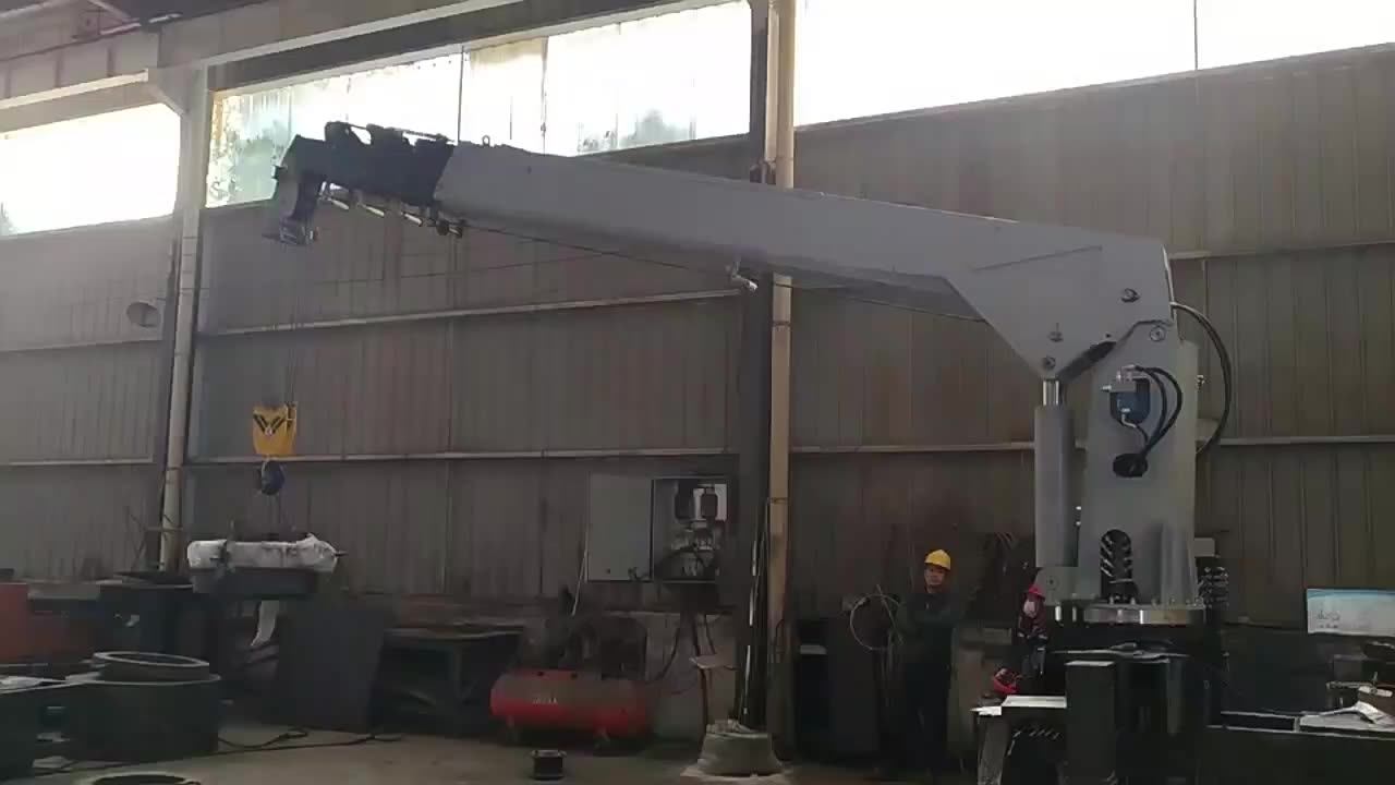Small Telescopic Davit Type Ship Loading Cargo Shipboard Marine ...