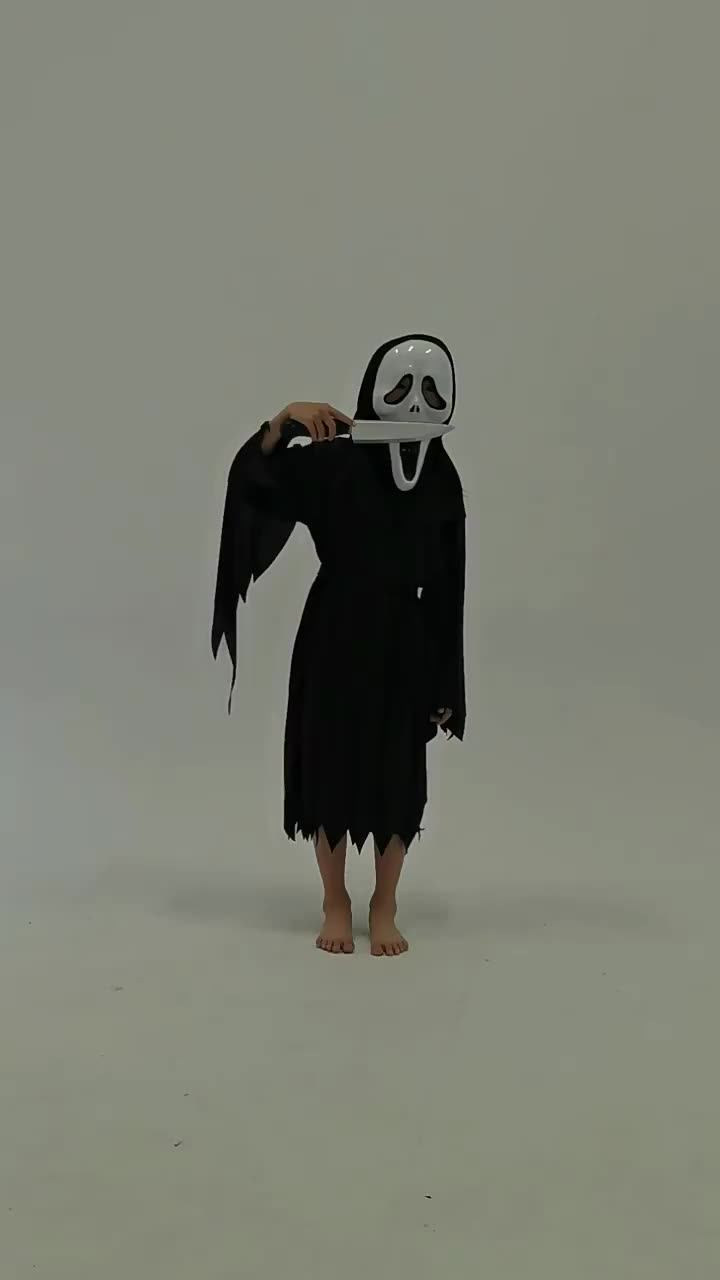 Halloween Kids Scream 6 Horror Cosplay Costume Teenagers Ghost Face ...