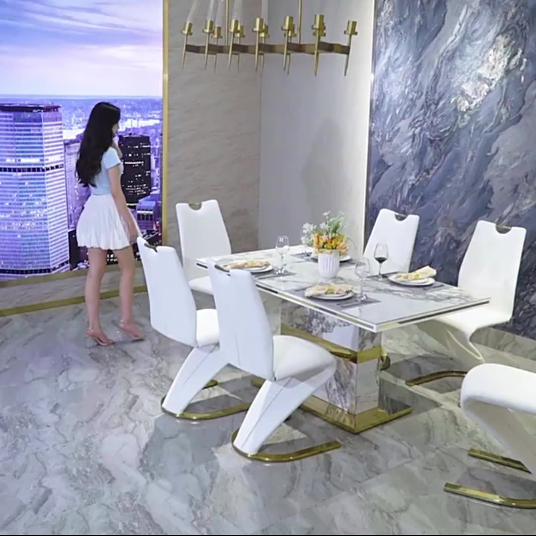 Nordic Modern Dining Room Furniture Table A Manger Complet 4 6 Seats ...