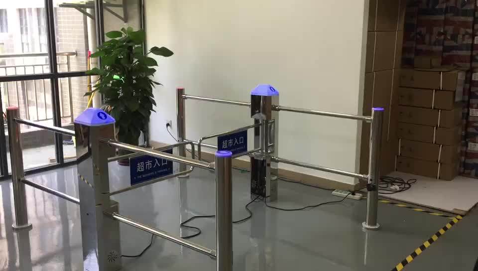 Single Direction Supermarket Entrance Gate Swing Barrier Gate With ...