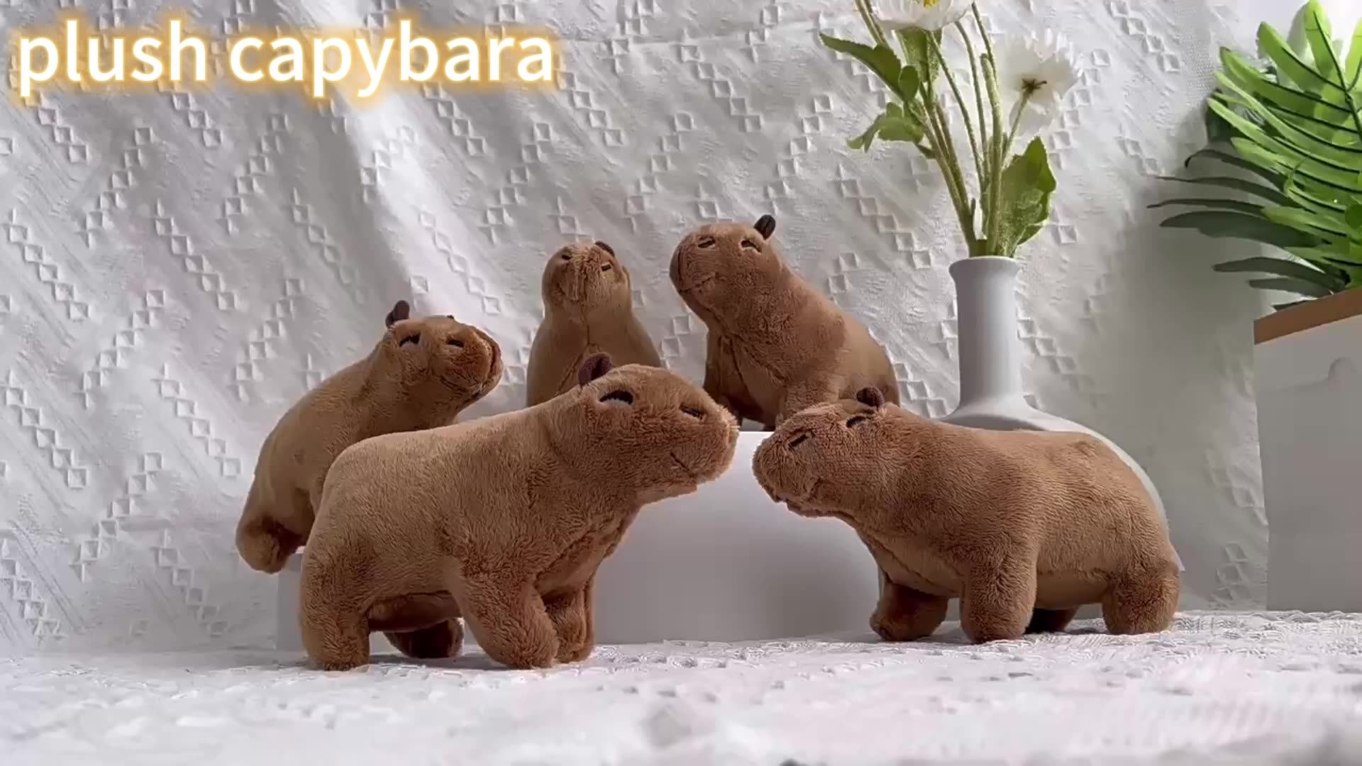 Capybara Plush Doll Squeak Toy Cartoon Keychain Bag Pendant Soft Doll ...