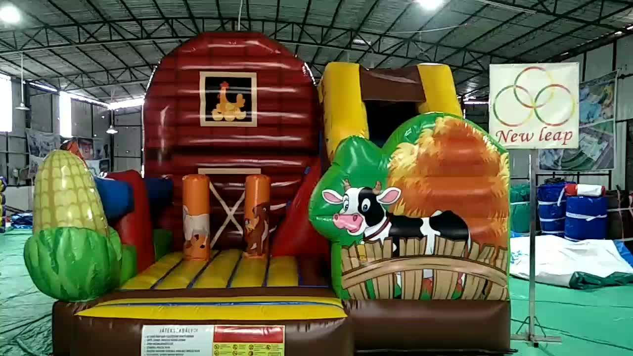 Farm Animal Inflatable Castle Slide Inflatable Jumping Bouncy Castle ...
