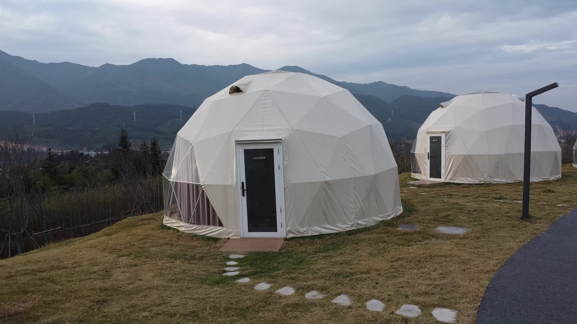 Outdoors Pvc Glamping Dome House Tent Hotel Luxury Geodesic Dome Tent ...