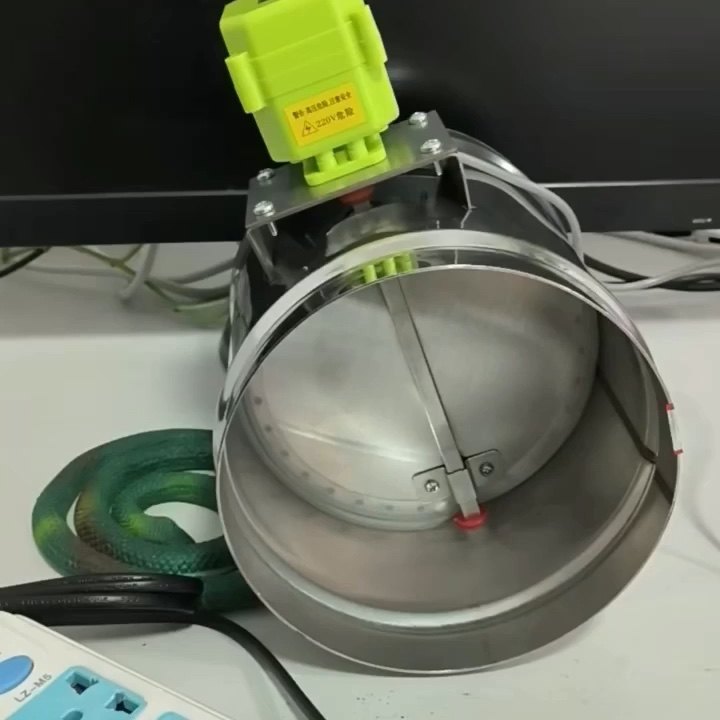 Hvac Ventilation Round Duct Motor Damper Actuated Electric Spring ...