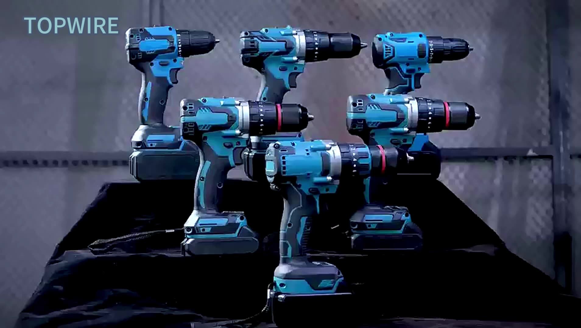 21v Cordless Battery Impact Drill Power Drill Drive Kit Brushless ...