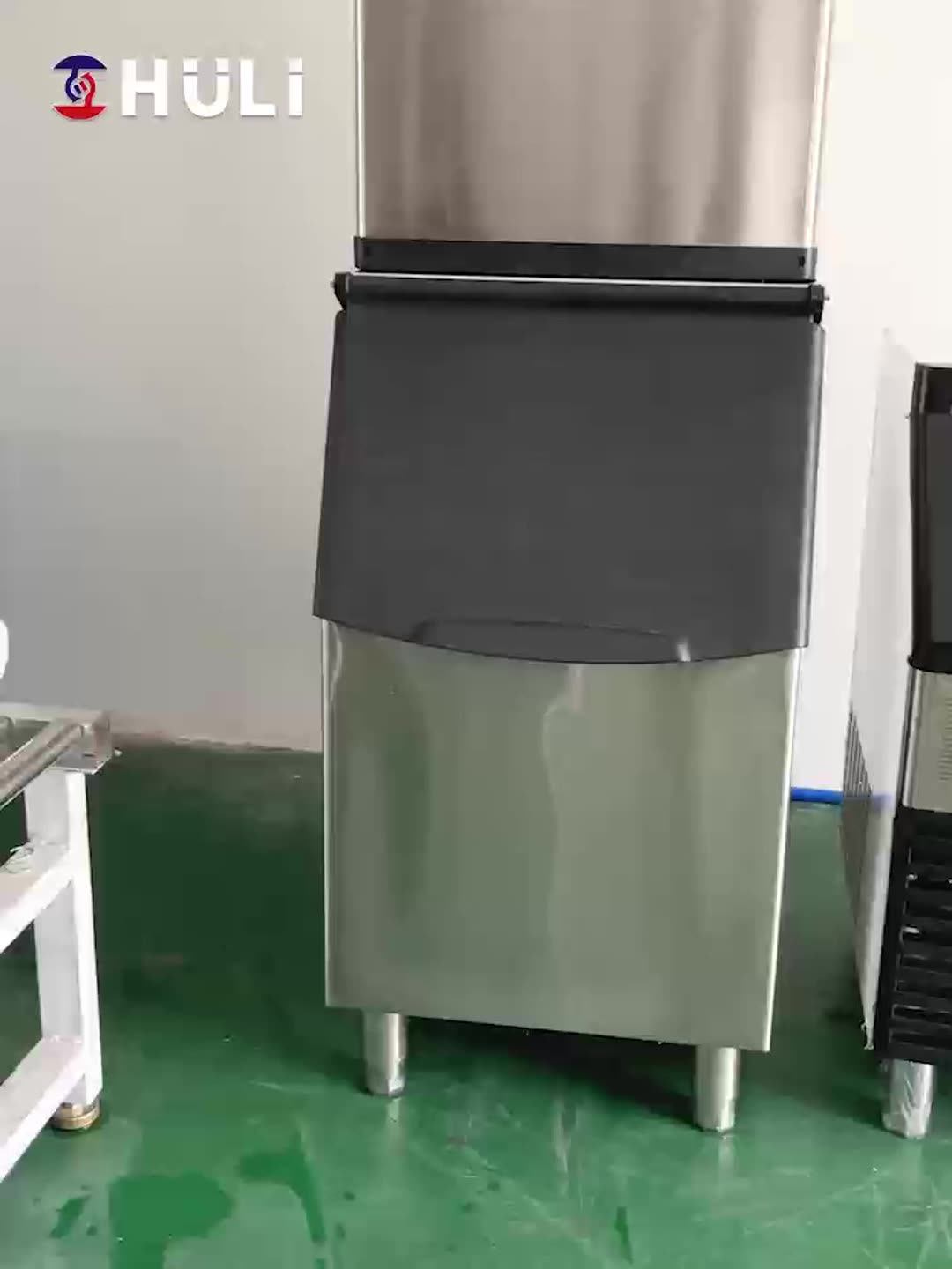 Factory Stainless Steel Commercial Ice Maker With 88lb Storage Auto ...