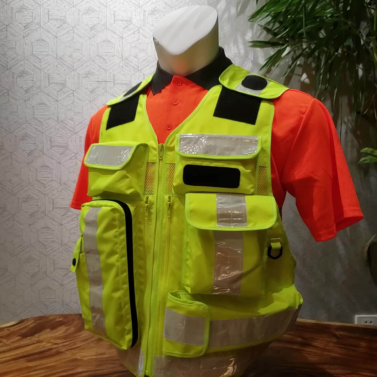 Ems Emt Ambulance Paramedic First Aid Safety Vest - Buy First Aid Vest ...