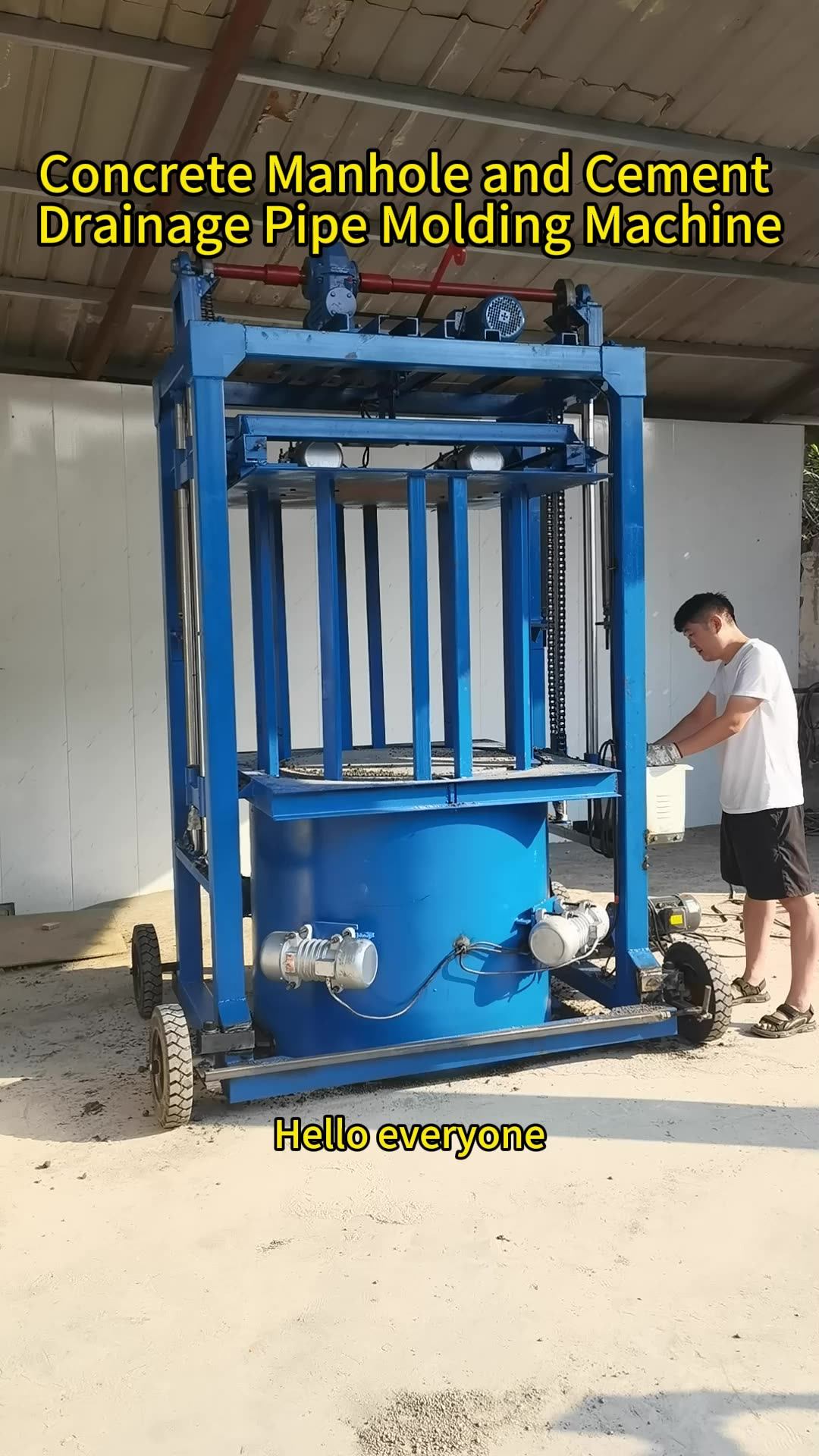 Cement Culvert Inspection Manhole Pipe Making Machine Diameter 1500mm ...