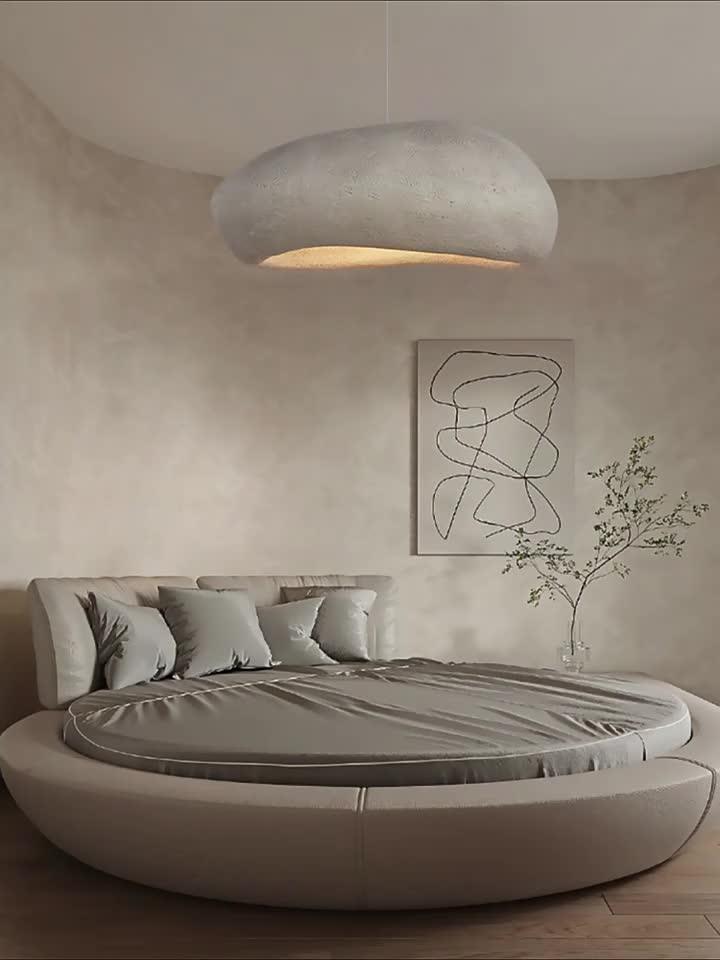 Library Bar Pendant Lights Rolled-brim Felt Hat Hanging Lamp Cement ...