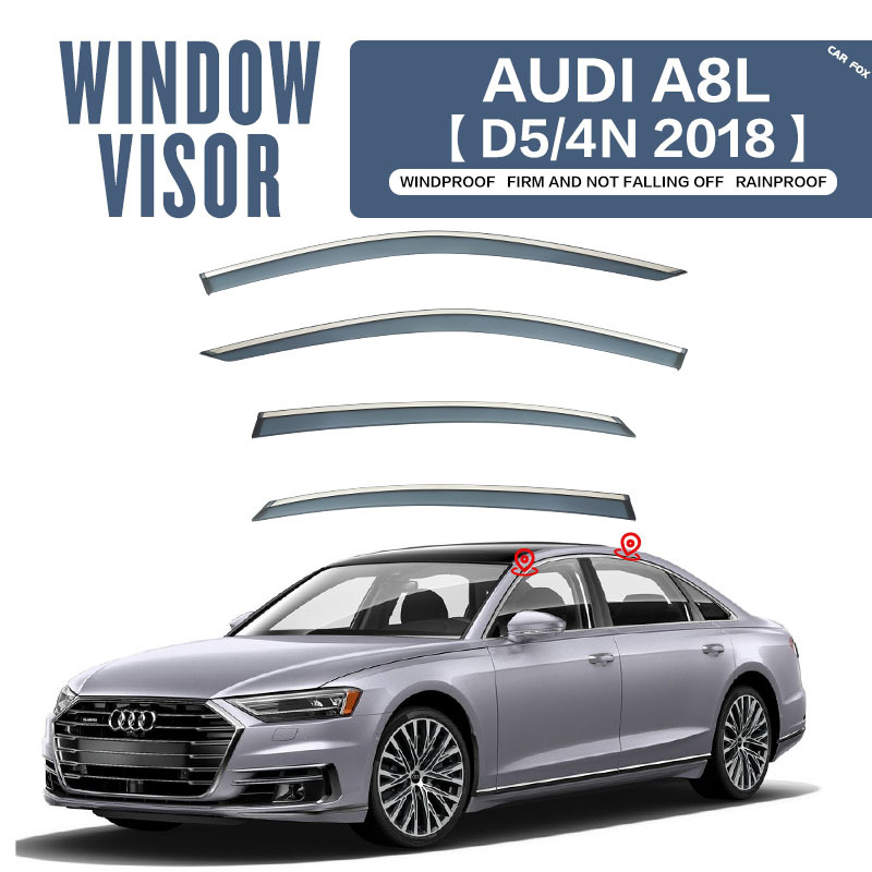 適用奧迪A8L晴雨遮雨板雨眉側窗導流板AUDI A8L D5 Window visor