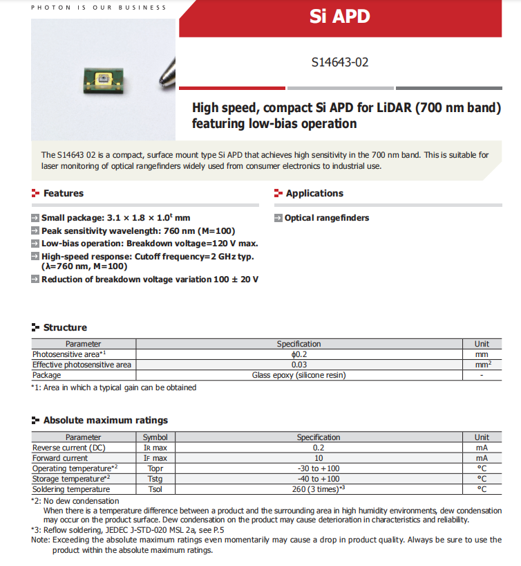 400-1000nm激光测距用贴片式高灵敏度760nm光电APD雪崩二极管波长-阿里巴巴