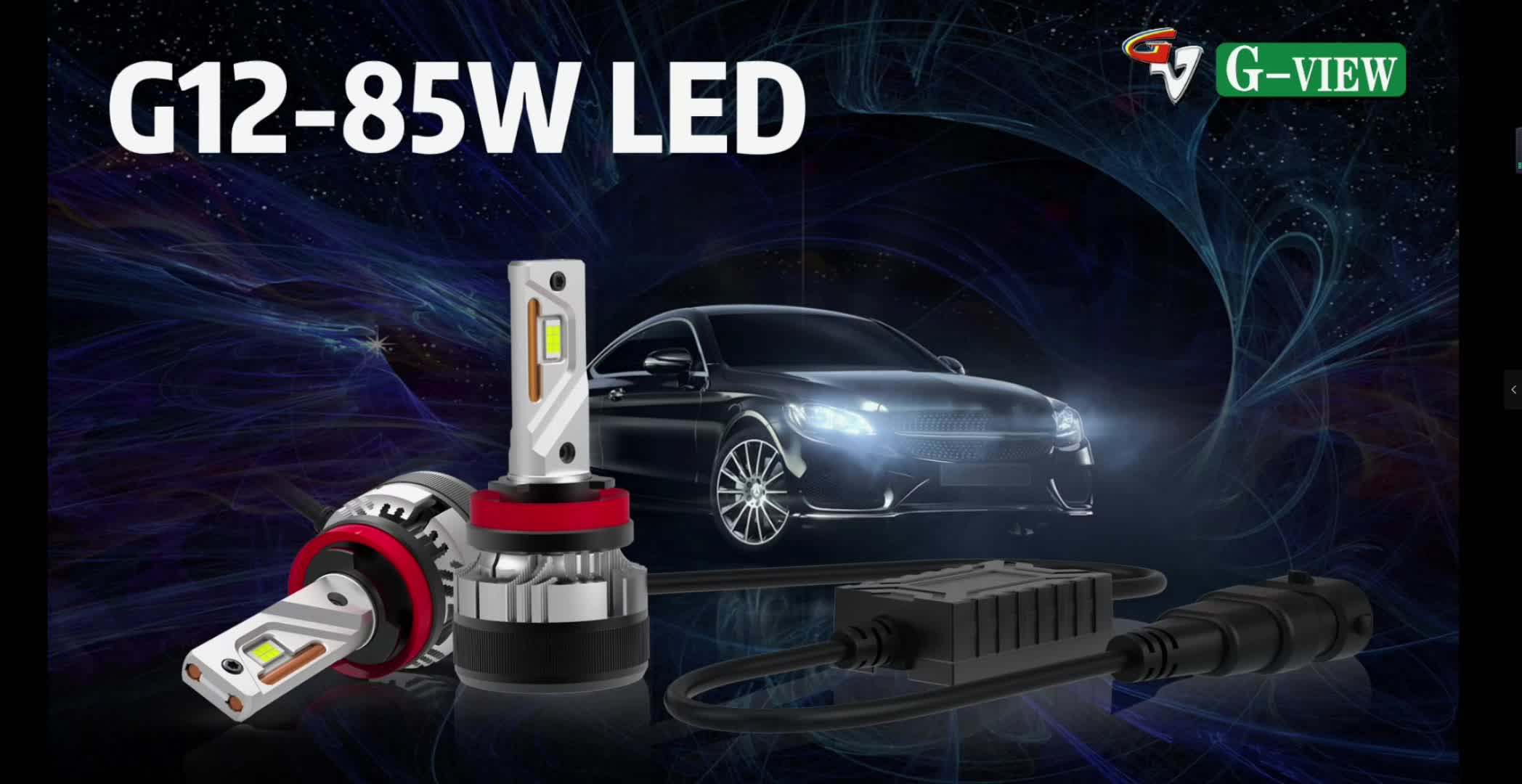 Gview G12w Led Csp 7035 Chip Led Head Light With Fan H1 H7 H11 H13 9005 ...